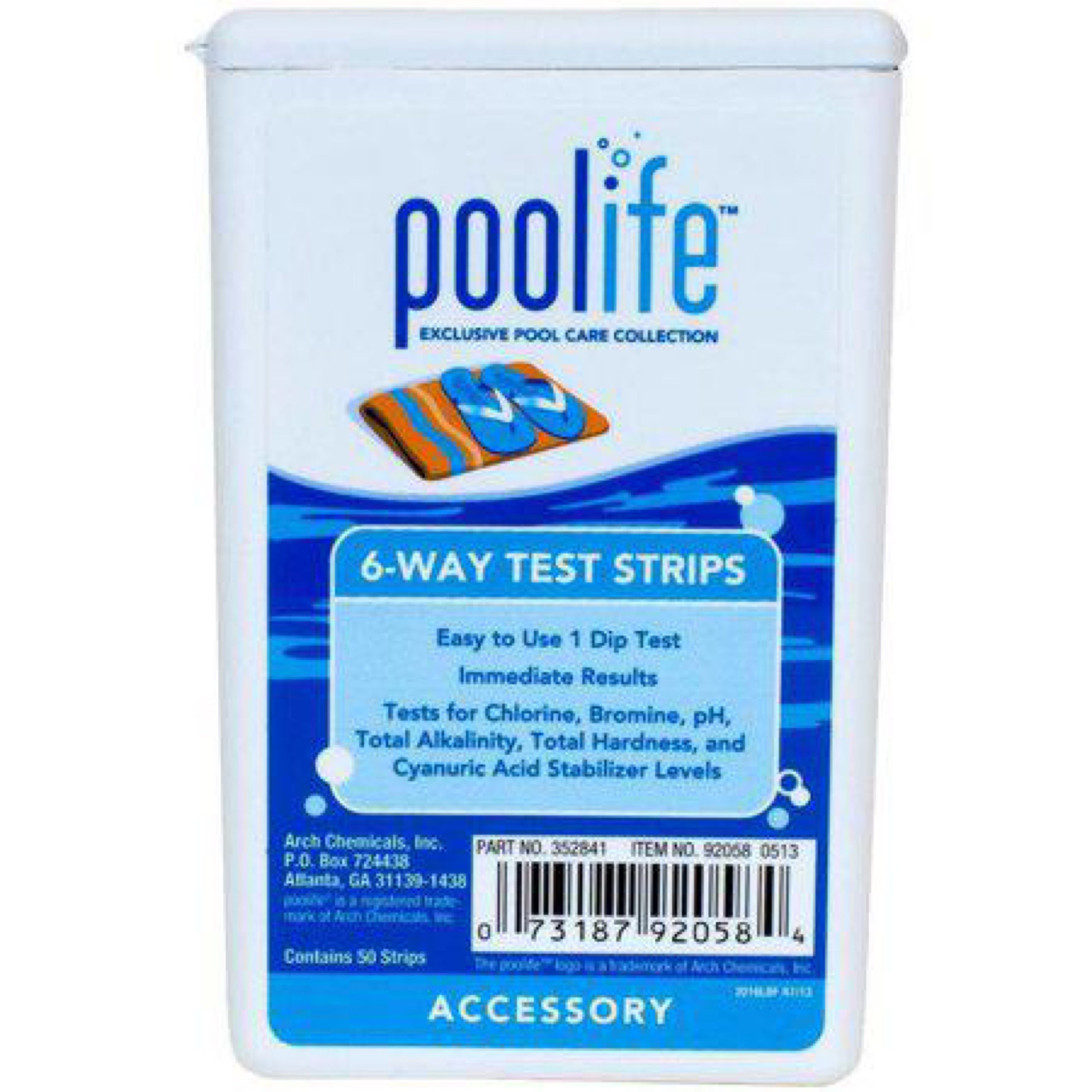 Poolife 6-Way Test Strips (50 Count) | Clearwater Pools